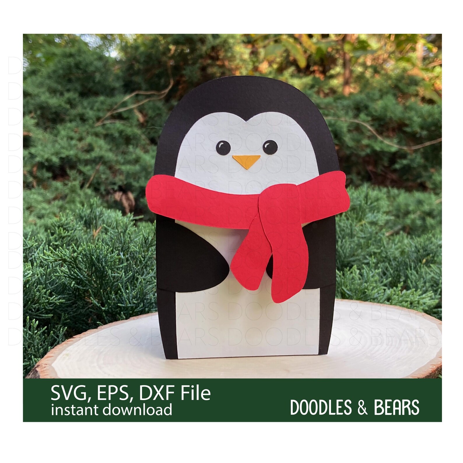 Penguin Treat Box, Cute Winter Holiday Box, Christmas Gift Box, Penguin ...