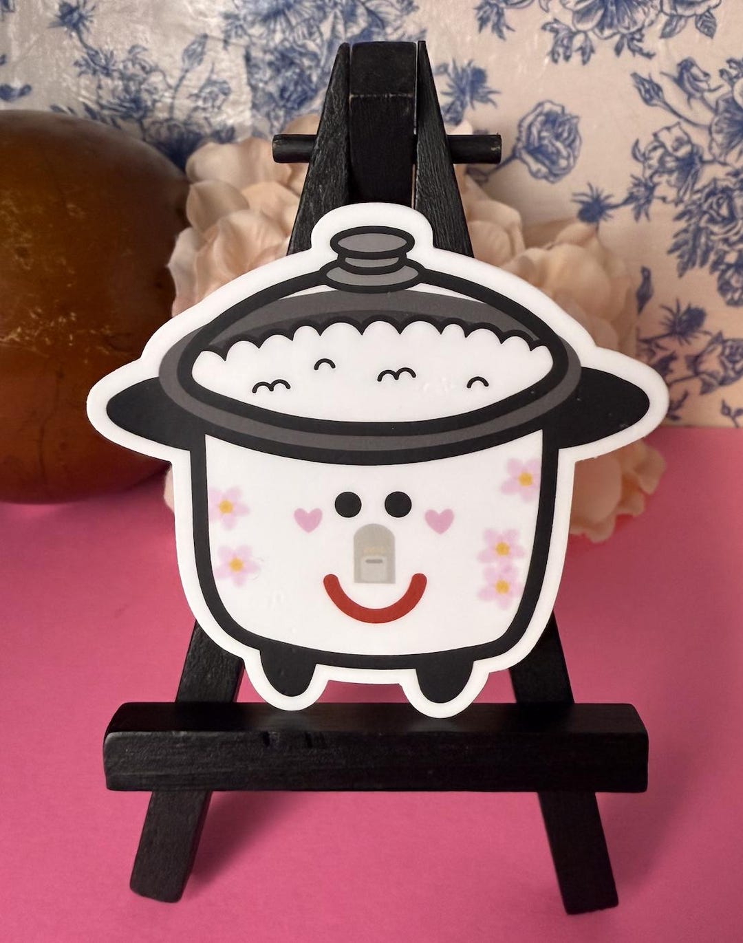 Cute Smiling Steam Happy Rice Cooker Sticker - Etsy