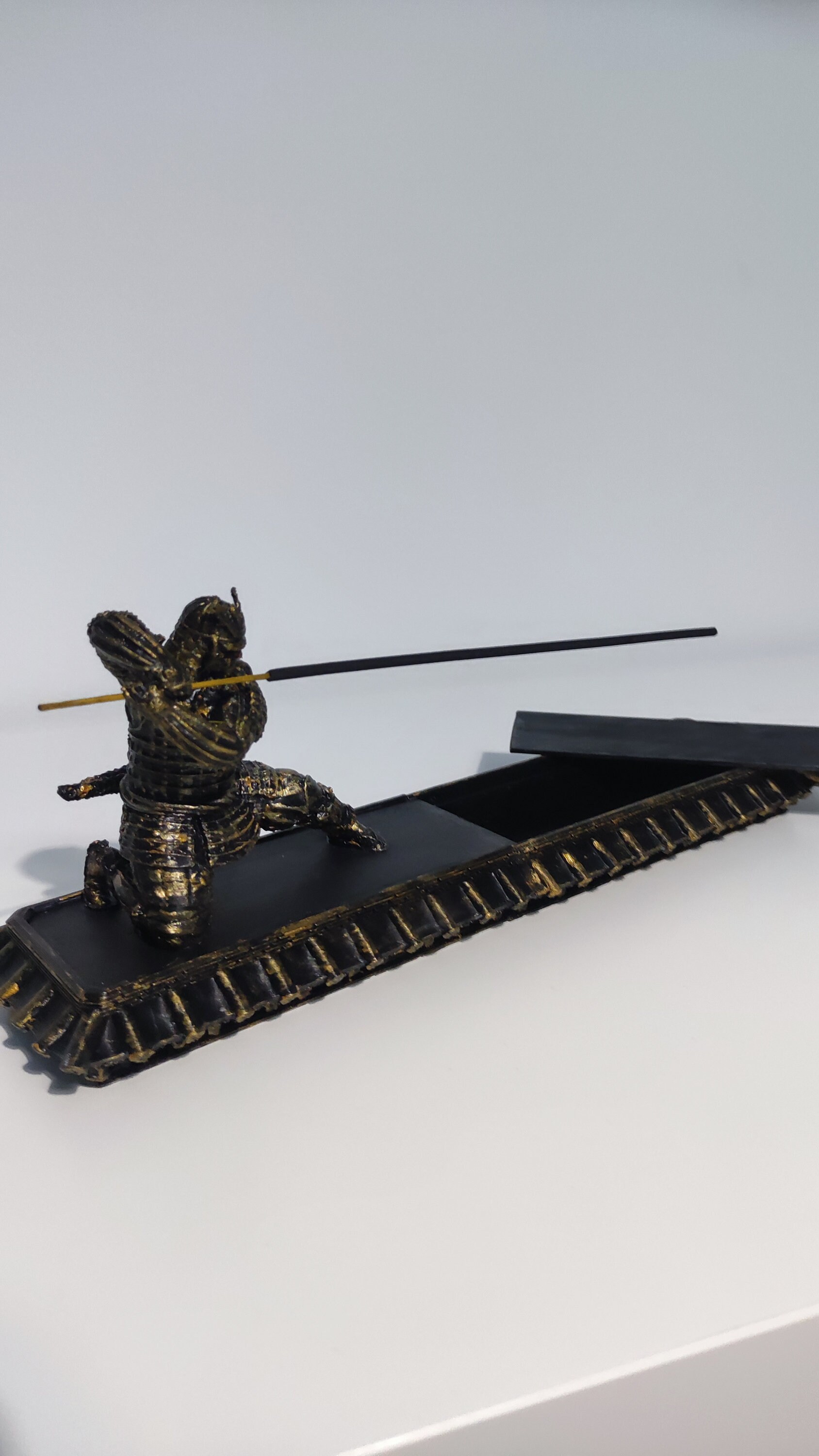Dark Golden Samurai Incense Holder - Etsy UK