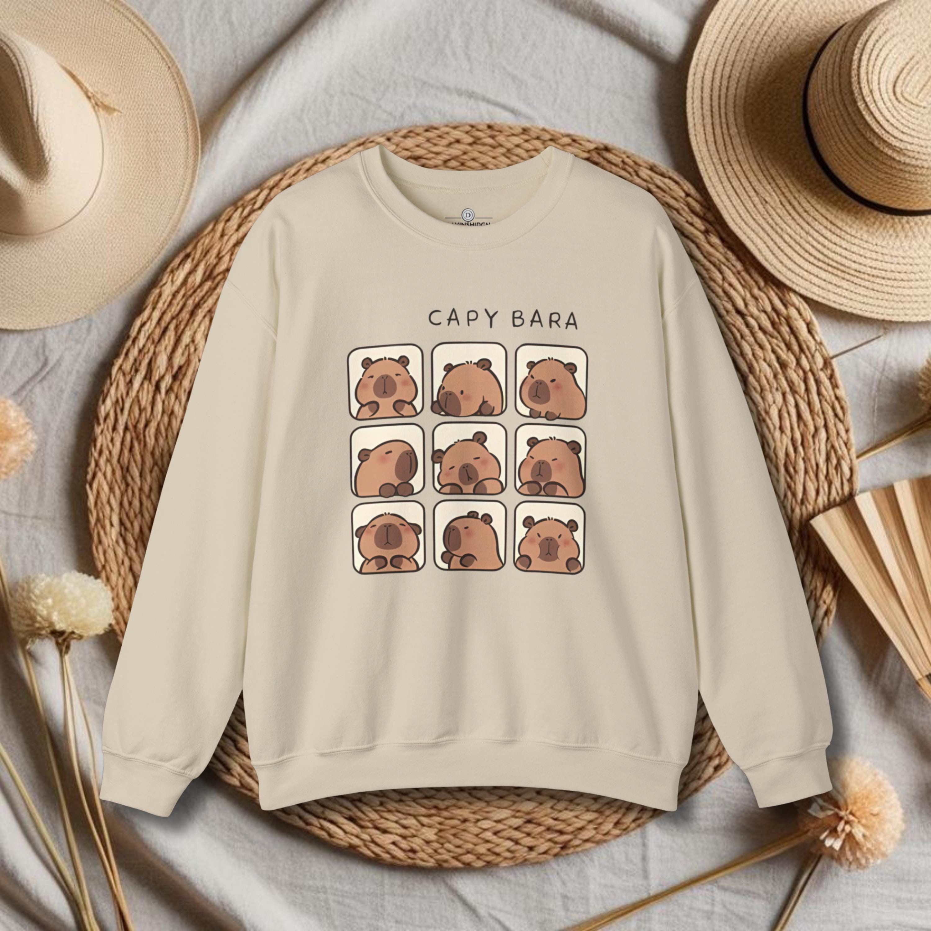 Funny Capybara Mood Sweatshirt Cute Animal Design Lovers Gift Unique ...