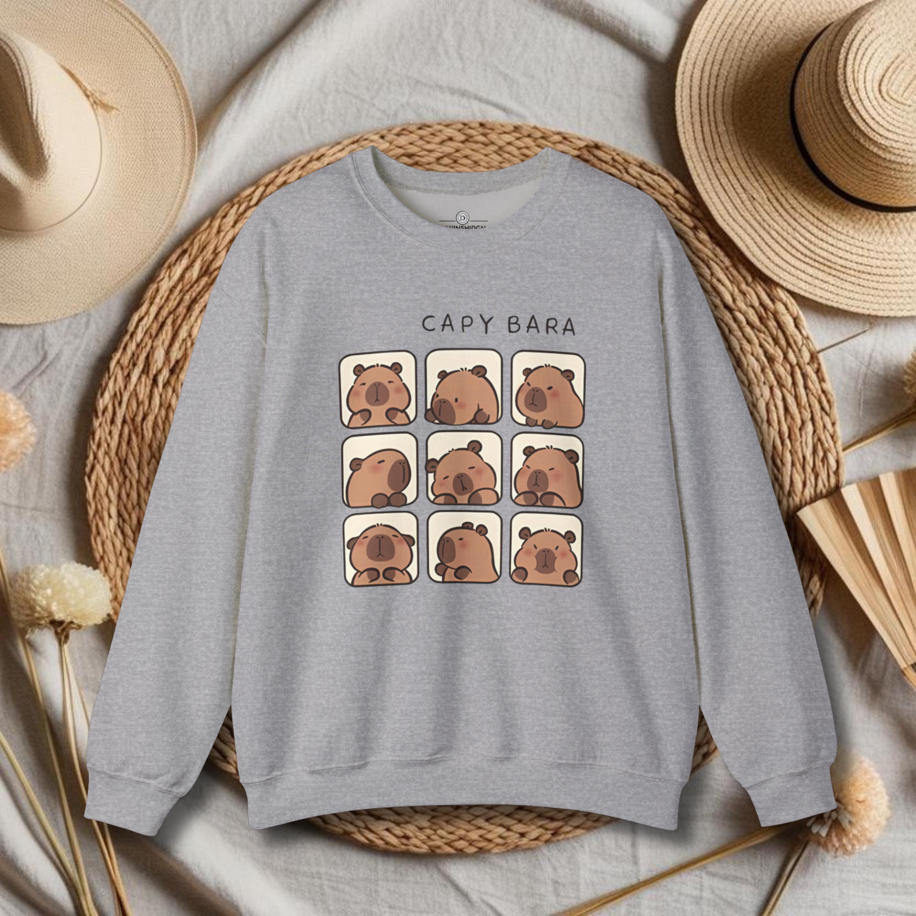 Funny Capybara Mood Sweatshirt Cute Animal Design Lovers Gift Unique ...