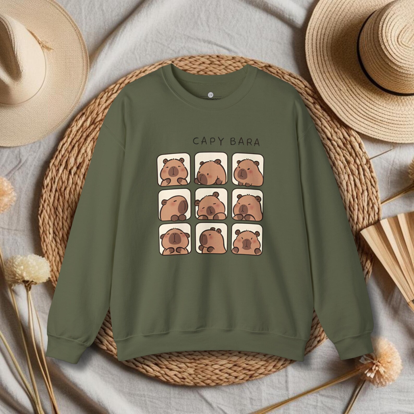 Funny Capybara Mood Sweatshirt Cute Animal Design Lovers Gift Unique ...
