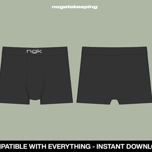 Fashion Streetwear Boxer Shorts Brief Underwear Fashion Sketch Vector ...