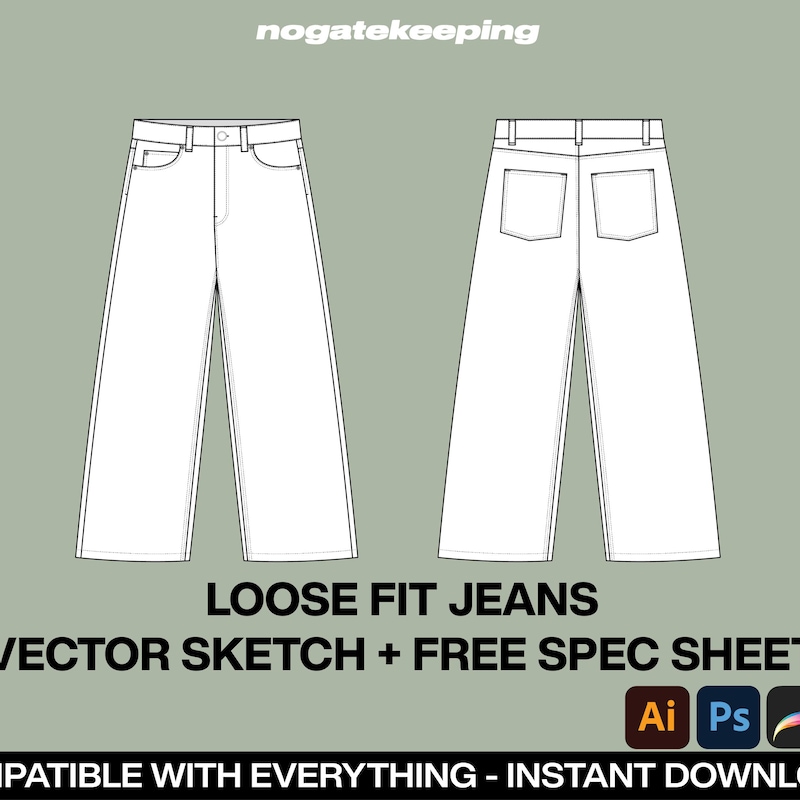 Baggy Jeans Pattern - Etsy