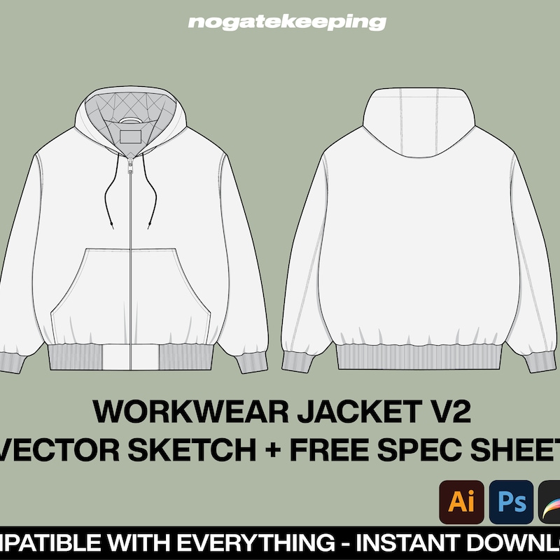 Canvas Jacket Vector - Etsy