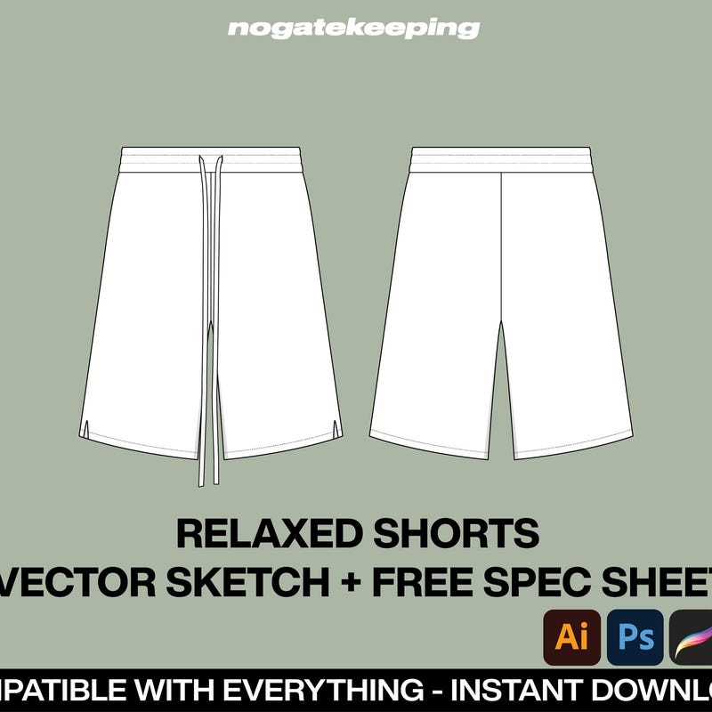Oversize Shorts Template - Etsy UK
