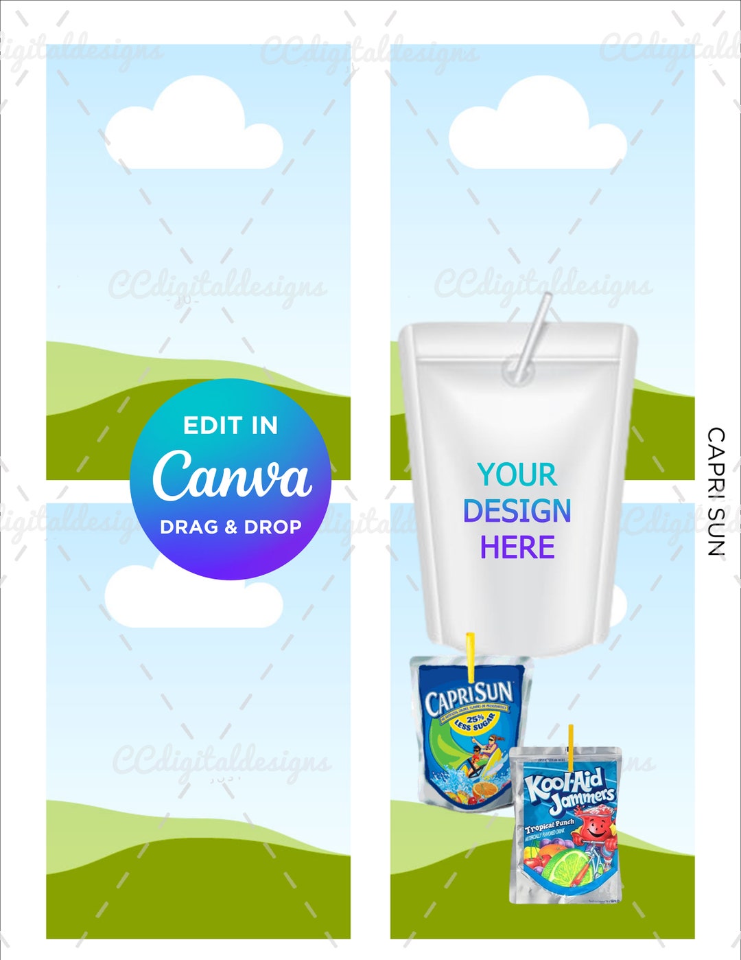 Capri Sun Label Template - Etsy