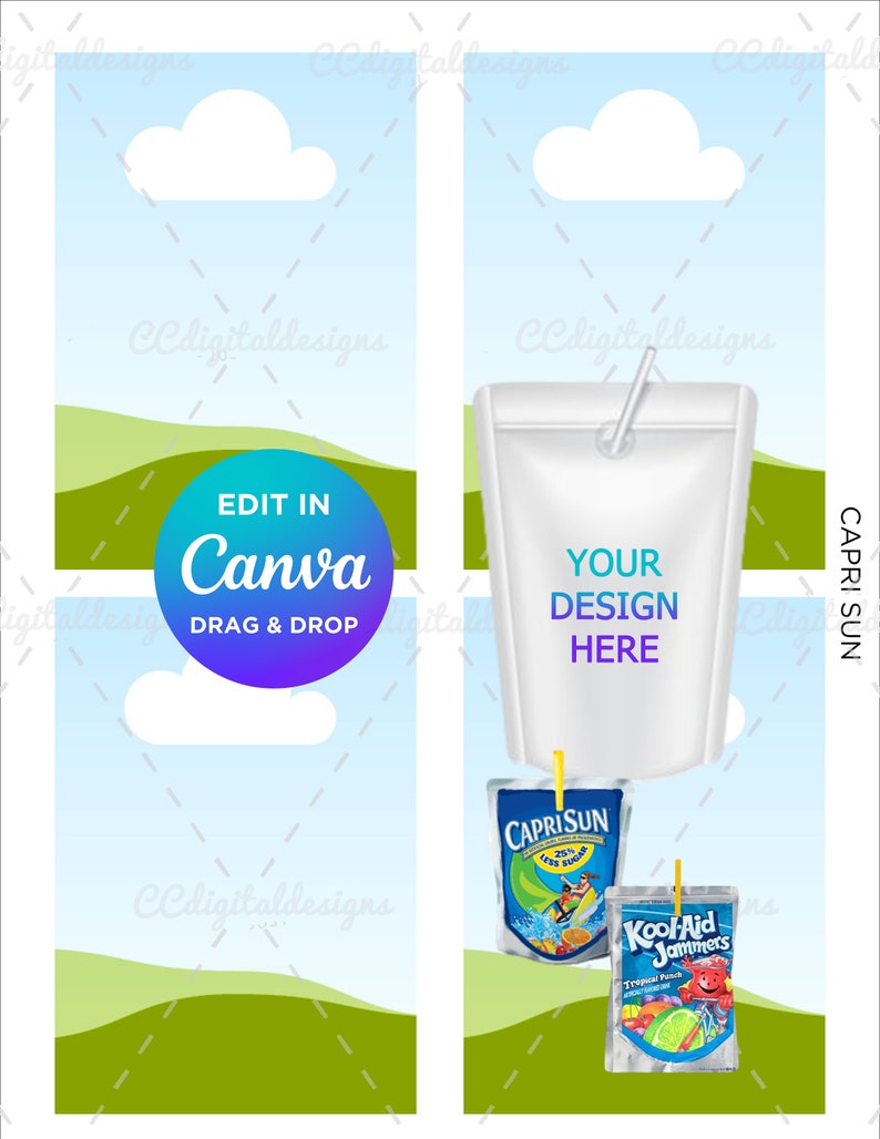Capri Sun Label Template - Etsy