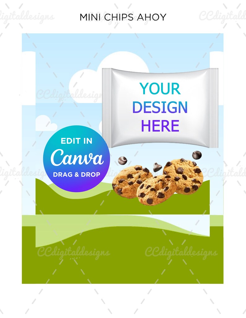 Mini Chips Ahoy Template - Etsy