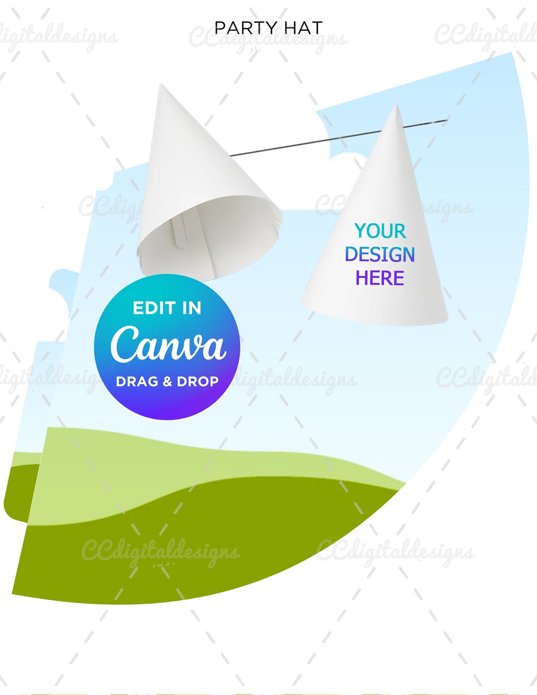 Party Hat Template - Etsy