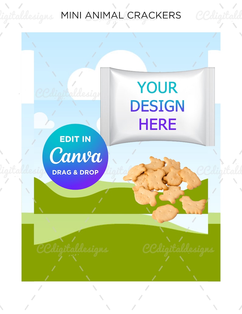 Mini Animal Crackers Template - Etsy