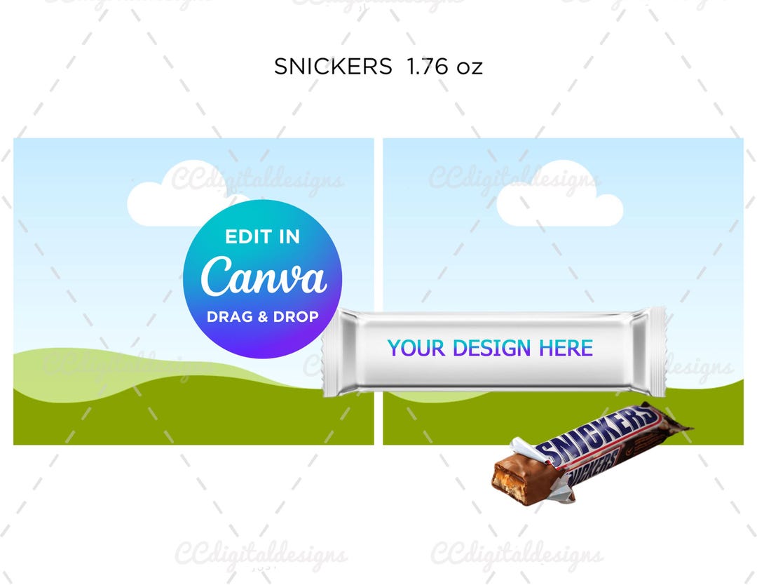 Snickers Template - Etsy