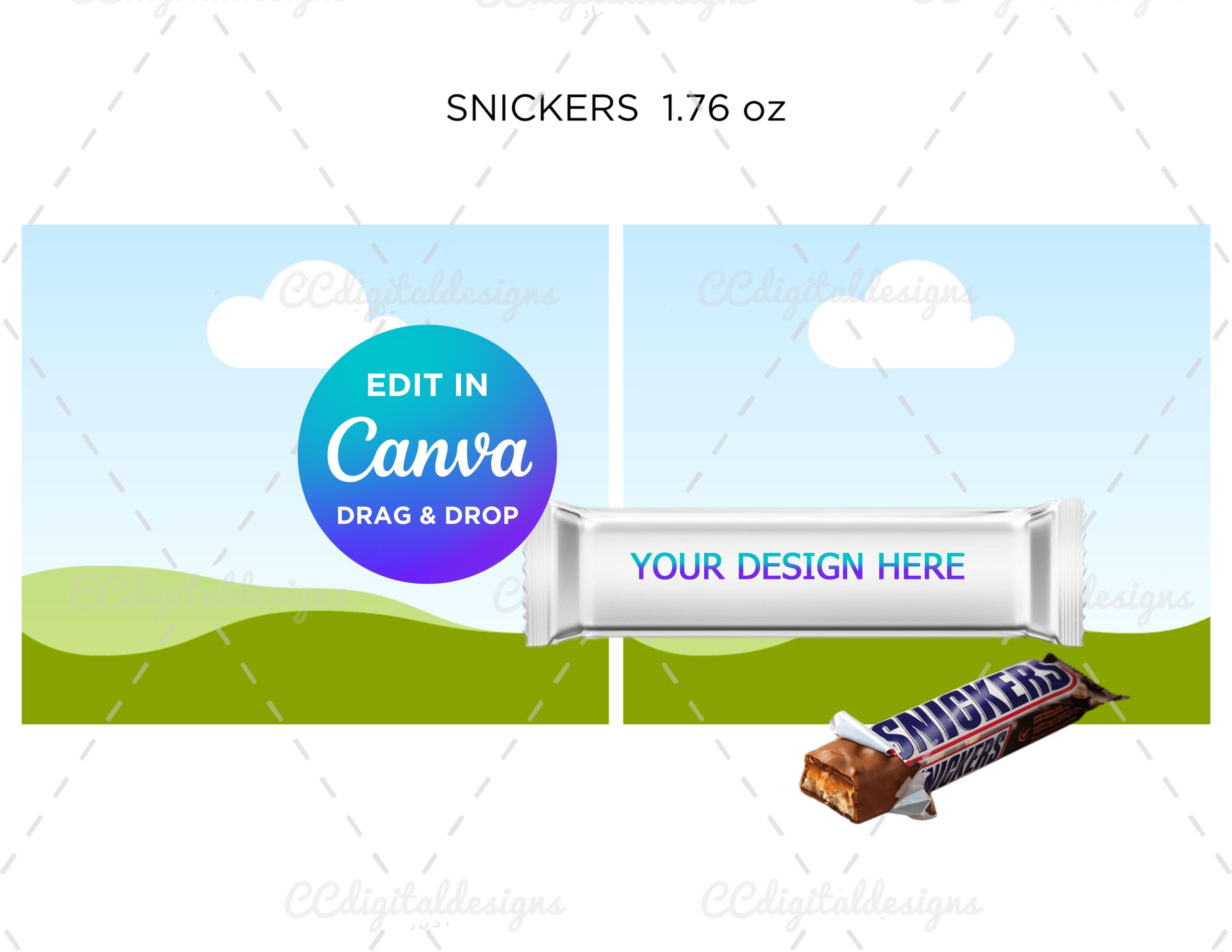 Snickers Template - Etsy