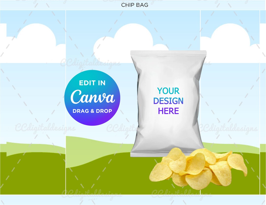 Chip Bag Template - Etsy