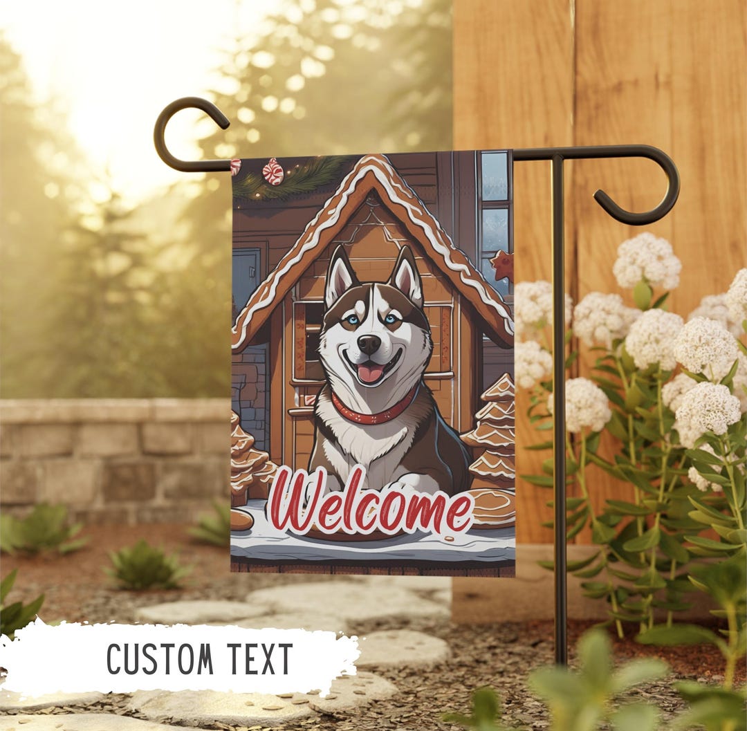 Personalized Husky Christmas Garden Flag,custom Pet Owner Gift,huskies ...