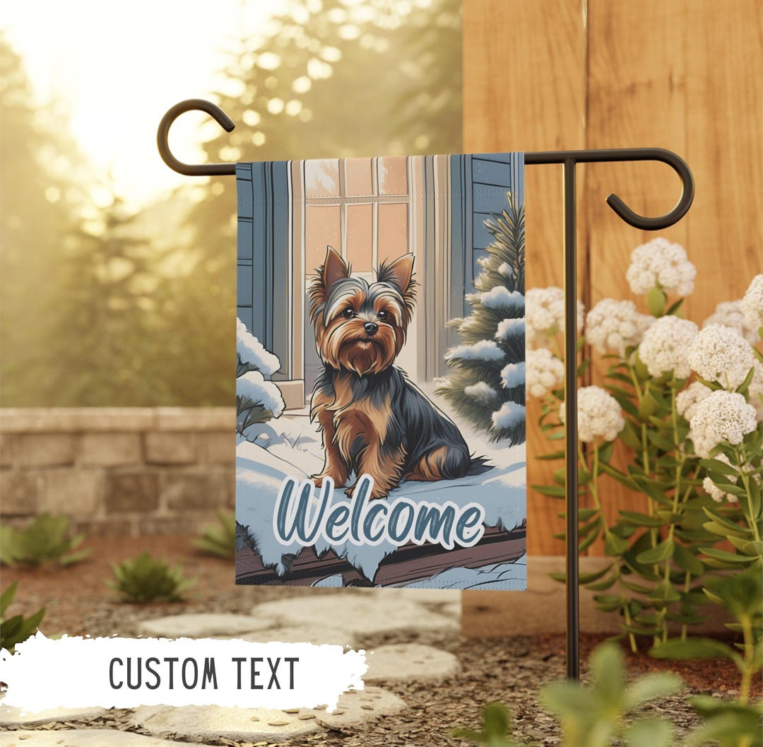 Personalized Yorkshire Terrier Christmas Garden Flag,custom Pet Owner ...