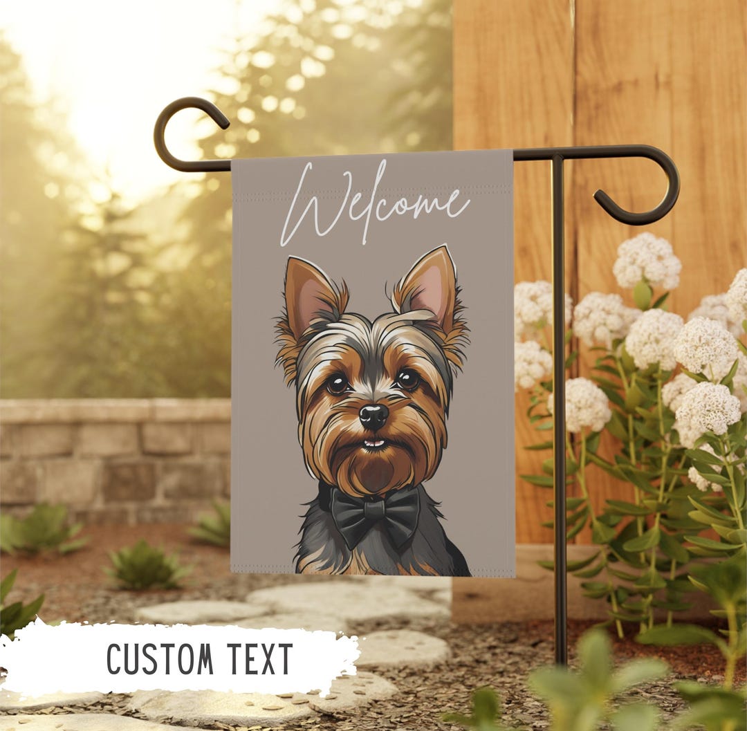Personalized Yorkshire Terrier Garden Flag,custom Pet Owner Gift,yorkie ...