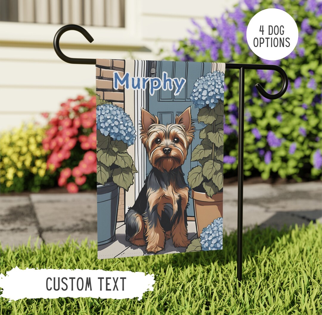 Personalized Yorkshire Terrier Garden Flag,custom Yorkie Flag,yorkshire ...