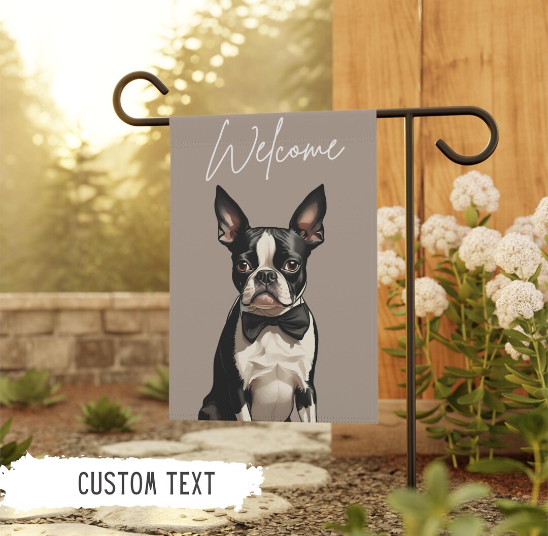 Personalized Boston Terrier Garden Flag,custom Pet Owner Gift,dog Mom ...