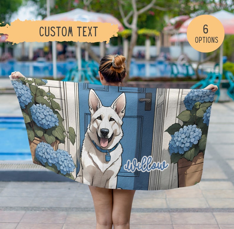 Personalized German Shepherd Beach Towel,custom Shepherd Pool Towel ...