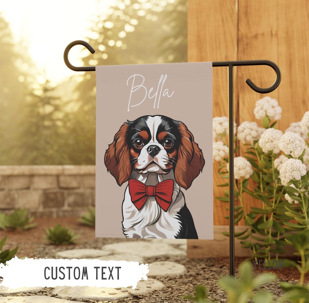 Personalized Cavalier King Charles Spaniel Garden Flag,custom Pet Owner ...