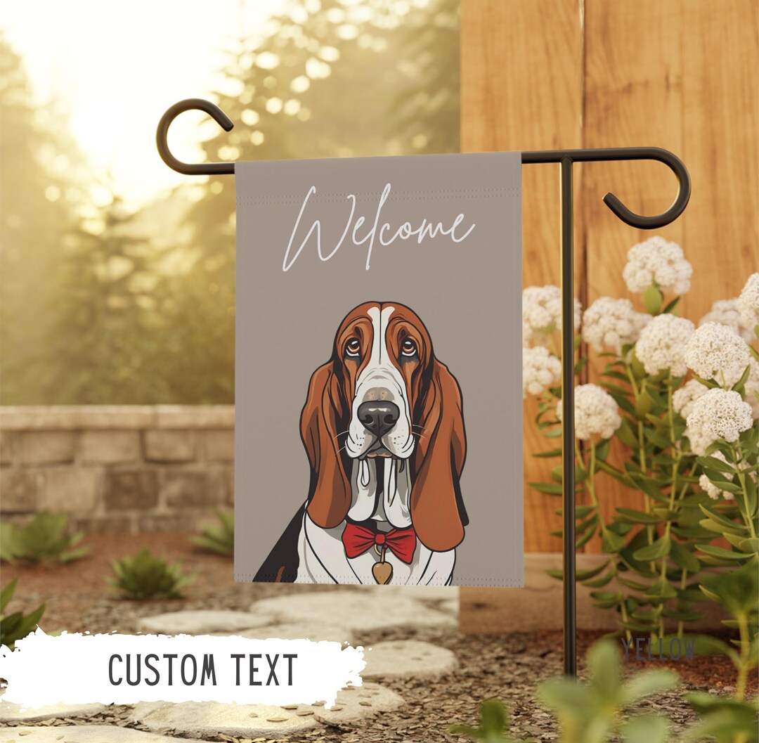 Personalized Basset Hound Garden Flag,custom Pet Owner Gift,dog Mom,dad ...