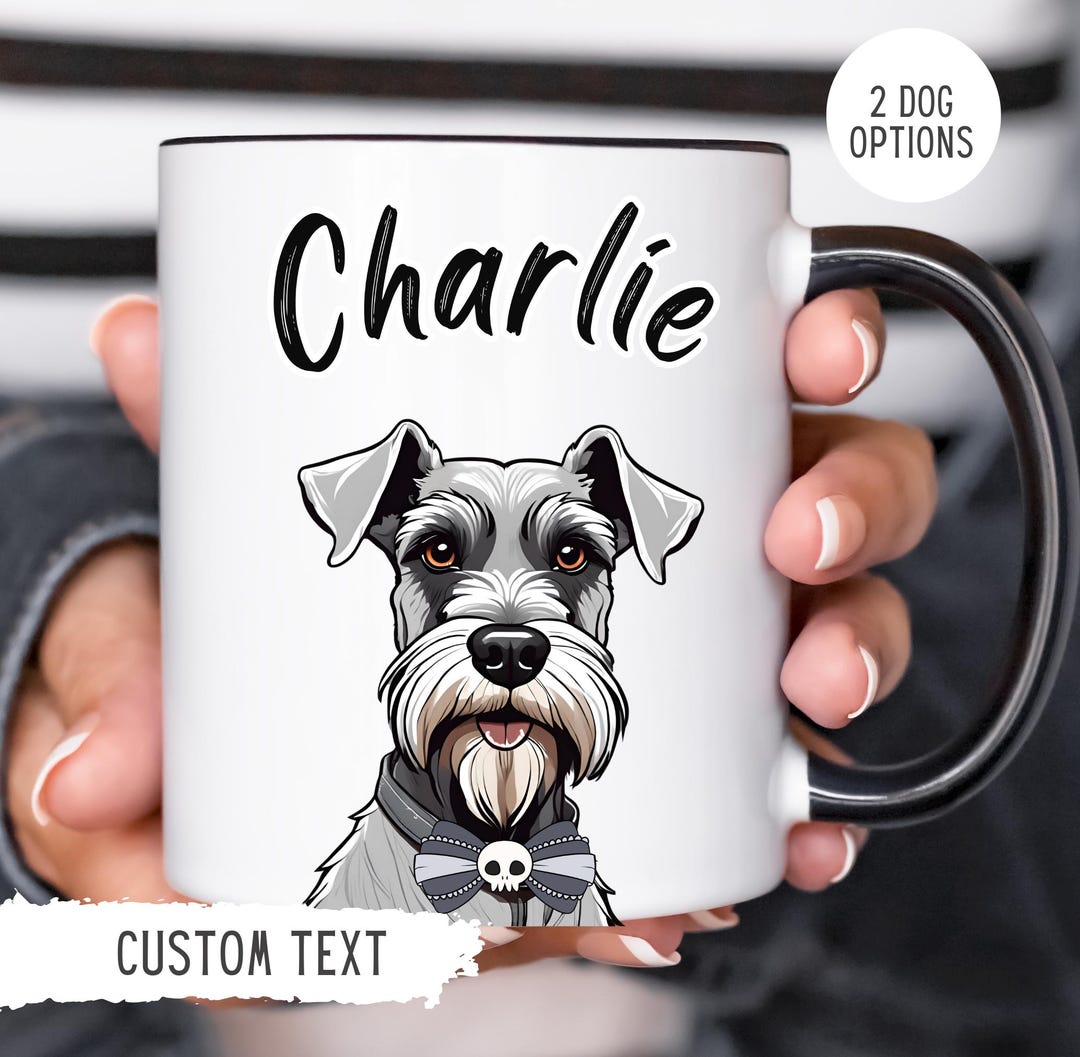 Personalized Schnauzer Halloween Mug Custom Dog Mugs Funny Pet Portrait ...