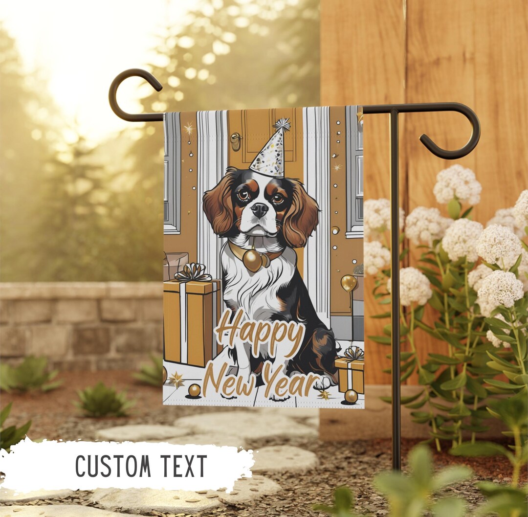 Personalized Cavalier King Charles Spaniel Christmas Garden Flag,custom ...