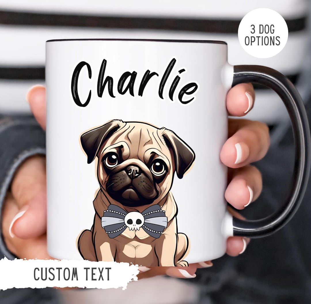 Personalized Name Pug Halloween Mug,custom Dog Mugs,cute Teacup,funny ...