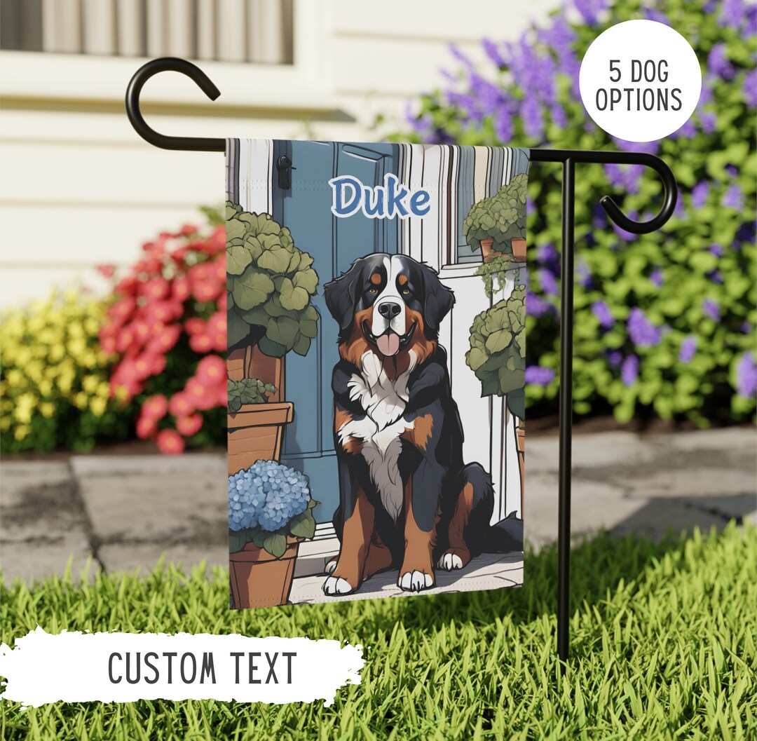 Personalized Bernese Mountain Dog Garden Flag,custom Berner Flag ...