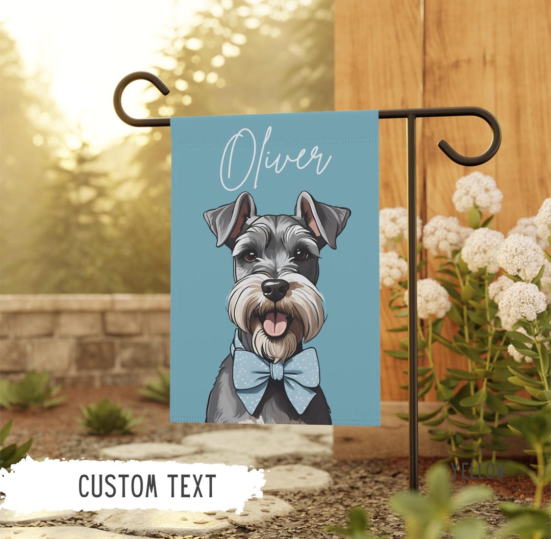 Personalized Miniature Schnauzer Garden Flag,custom Pet Owner Gift,mini ...