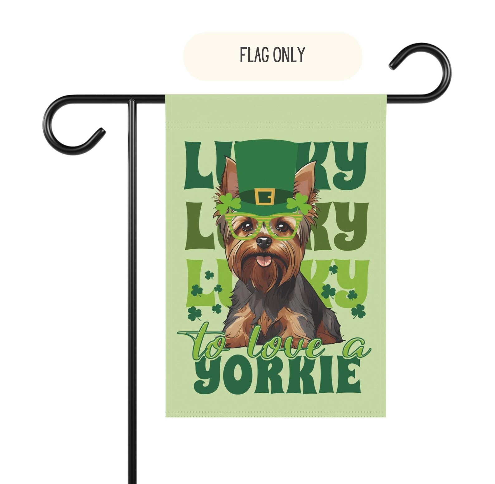 Personalized Yorkshire Terrier St. Patrick's Garden Flag,yorkie St ...