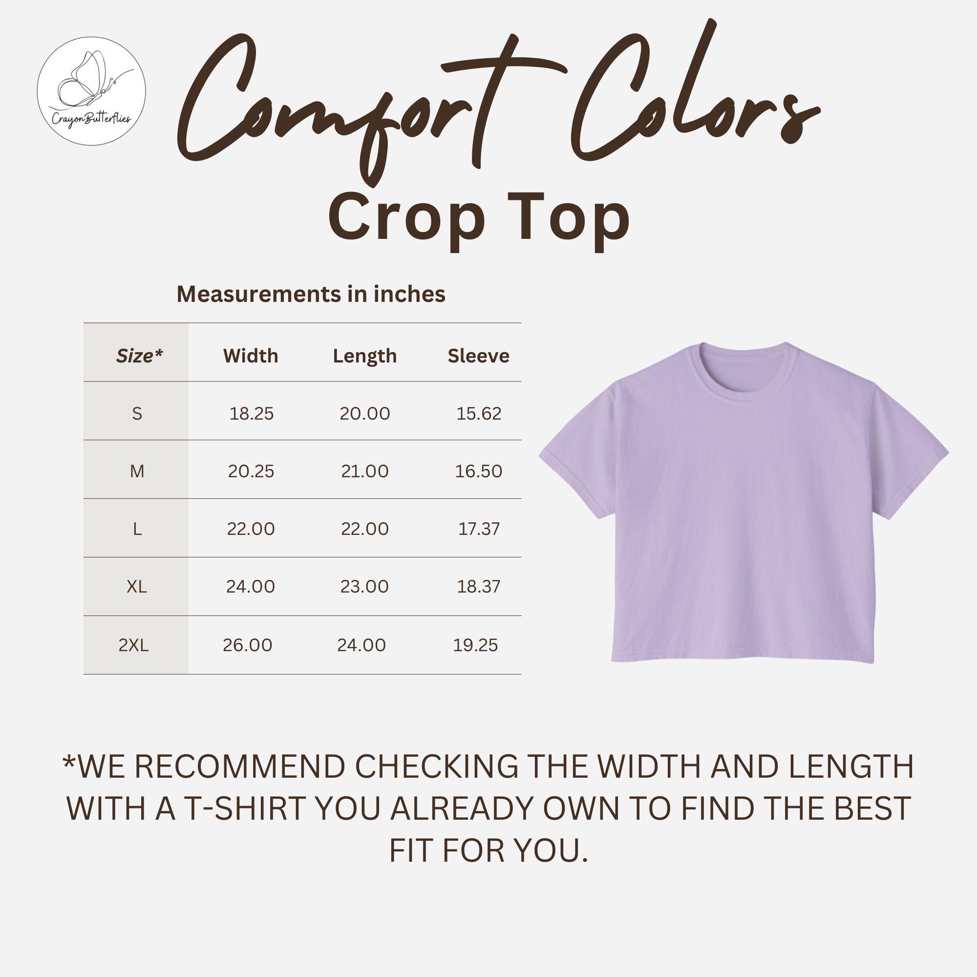 Custom Comfort Colors Crop Top Personalized Shirt Boxy Tee 3023 ...