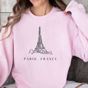Paris France Sweatshirt, Eiffel Tower Paris France Graphic Sweatshirt ...