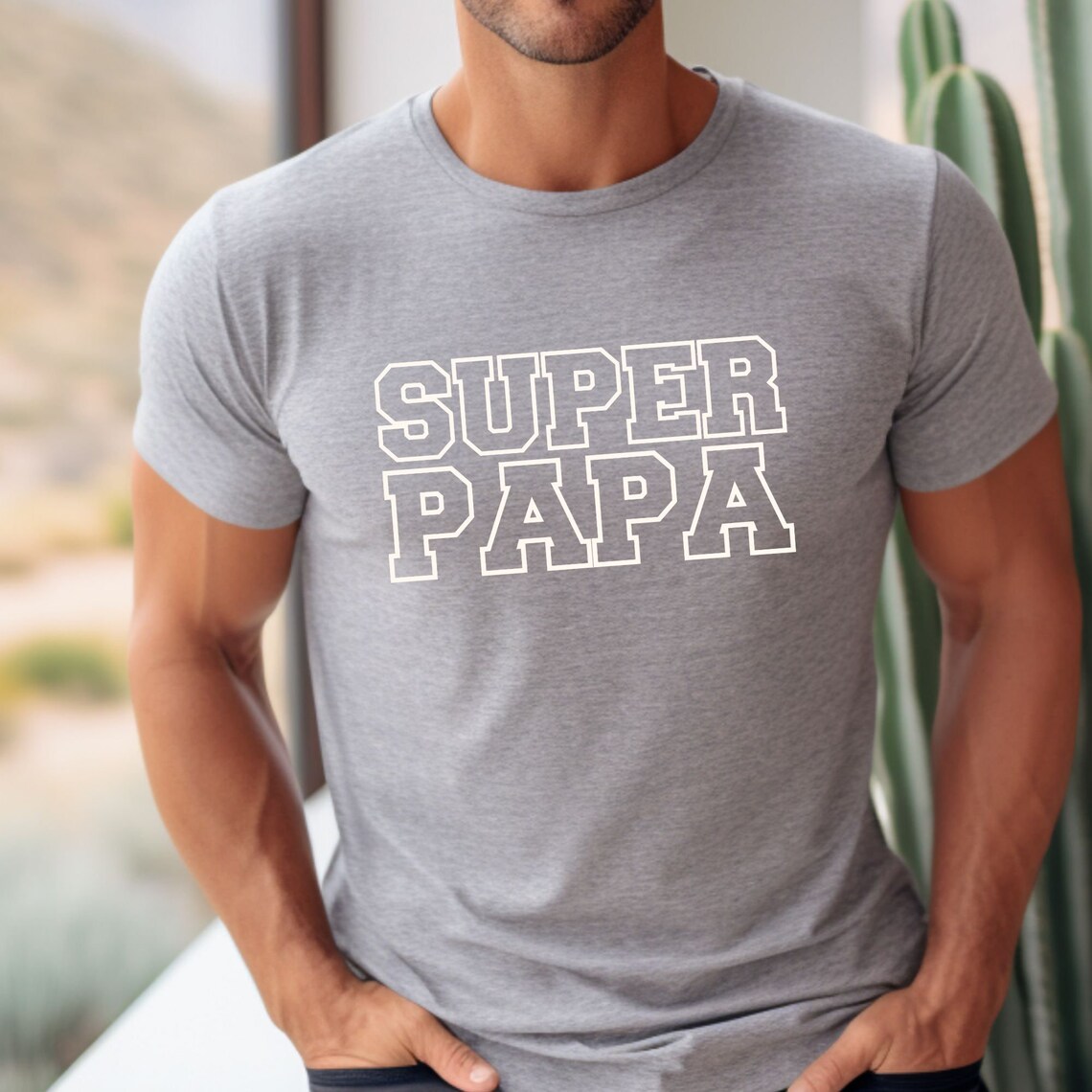 Super Papa T-shirt, Super Father, Fathers Day Gift, Gift for Dad, Gift for Father, Birthday Gift ...