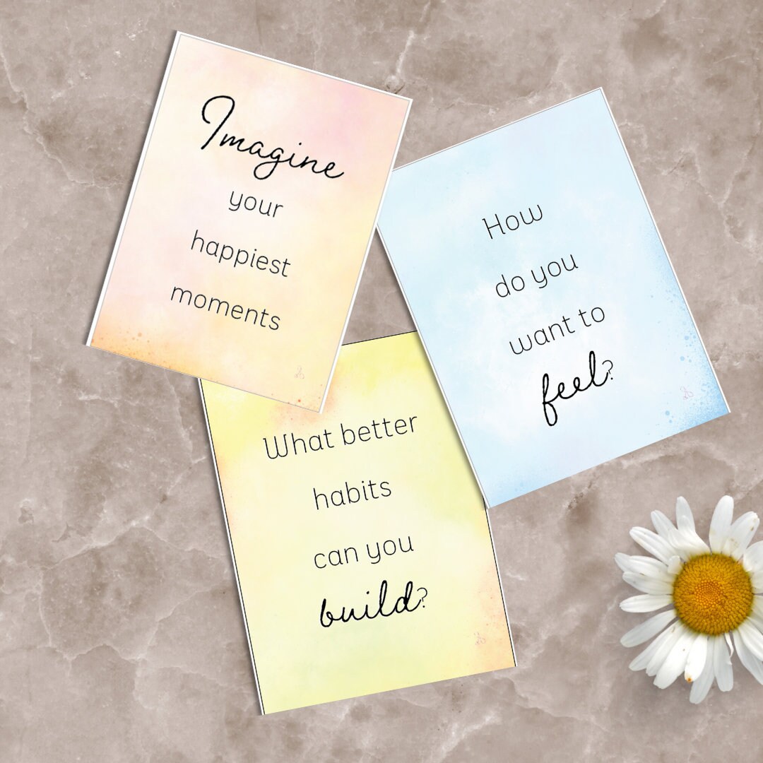 Positive Thought / Question Prompts for Daily Journalling Mental Health ...