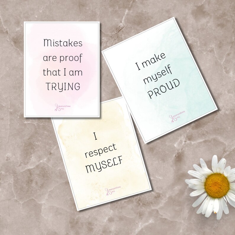Powerful I Am Affirmations Positive Self Love Confidence Cards Daily ...