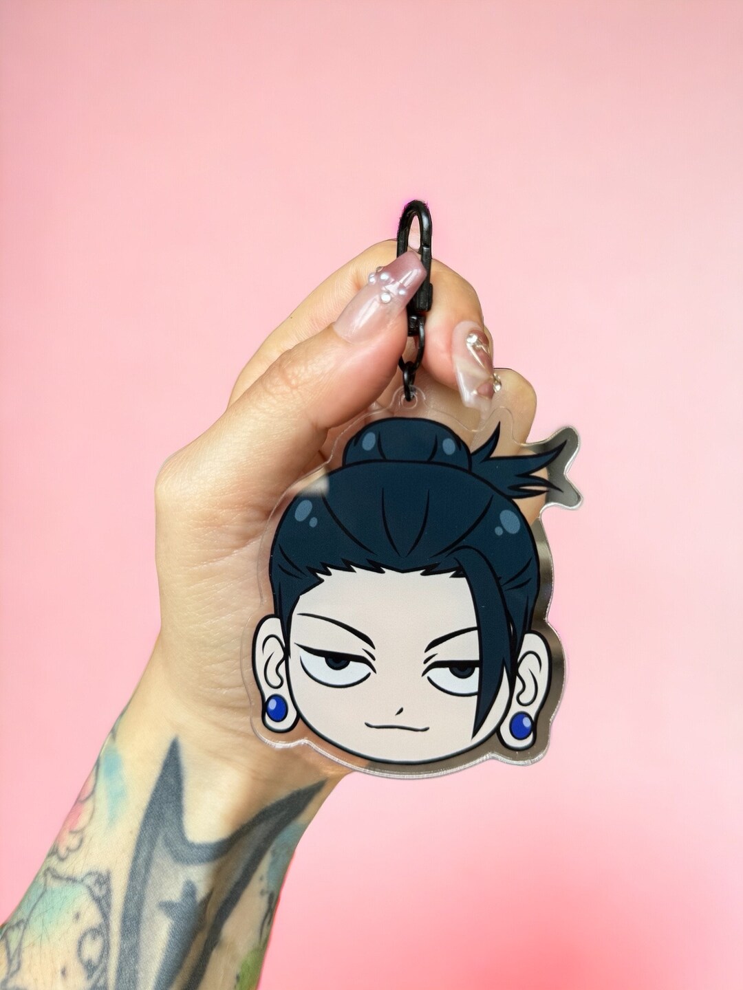 Suguru Geto Chibi Head Acrylic Keychain - Etsy