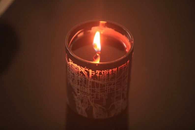 Scented Candle With Custom Map Black Jar | 100% Self Serve | Self-crop ...