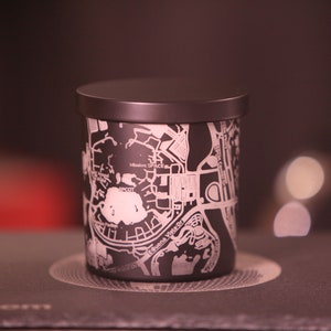 Scented Candle With Custom Map Black Jar | 100% Self Serve | Self-crop ...