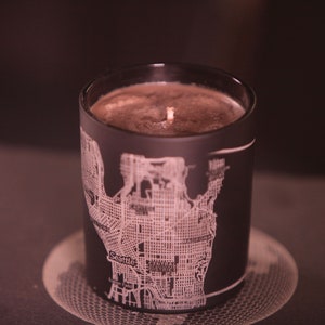 Scented Candle With Custom Map Black Jar | 100% Self Serve | Self-crop ...