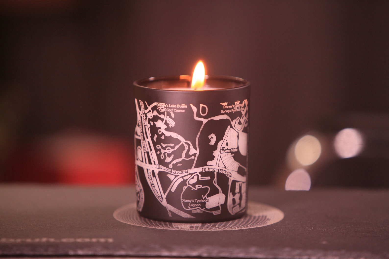 Scented Candle With Custom Map Black Jar | 100% Self Serve | Self-crop ...