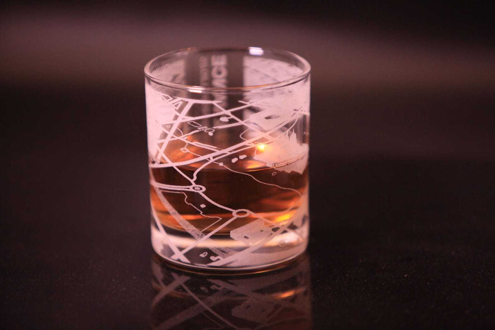 Custom City Map Etched Whiskey Glass | With Manual Proof | Any City on ...
