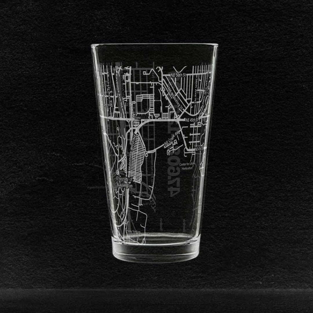 Custom Urban Map Pint Glasses | Etched Beer Glasses | Self-entry - Etsy