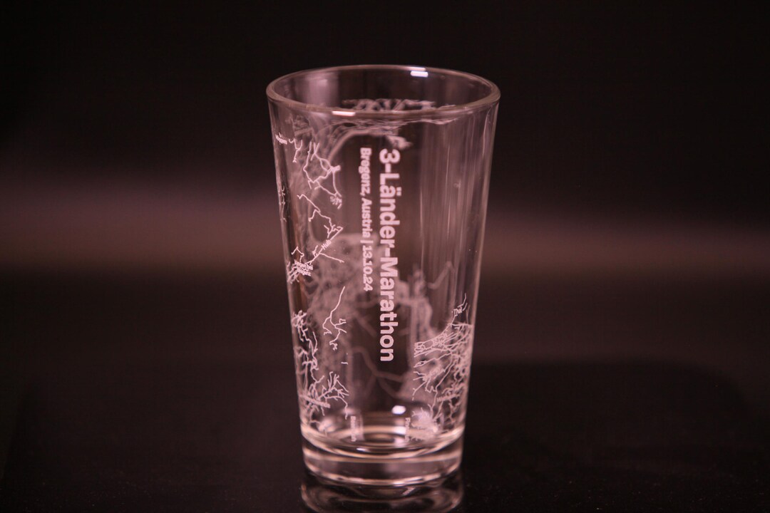 Sparkasse 3-länder-marathon Route Map Pint Glasses | Custom Text | Oct ...