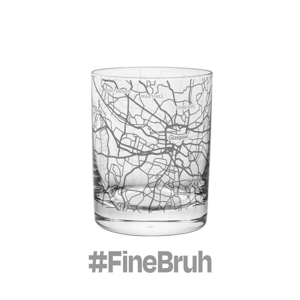 Glasgow Map Glass - Etsy