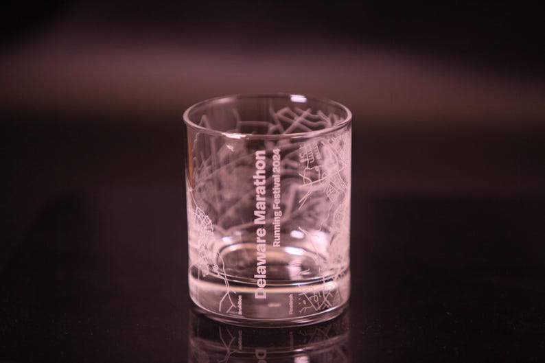 Custom Marathon, Trail, or Route Map Whiskey Glasses | Self Entry ...