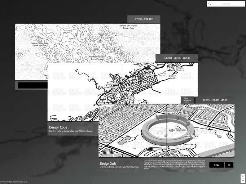 Tum-bruh Etched Custom Urban Map Finebruh 40oz Trek Tumbler With Handle & Straw Lid Self Map ...