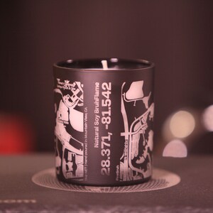 Scented Candle With Custom Map Black Jar | 100% Self Serve | Self-crop ...