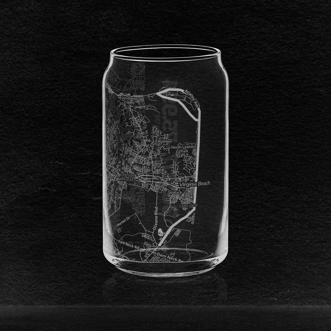 Custom Marathon, Trail, or Route Map Can Shaped Glasses | 100% Self ...